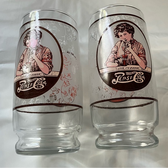 Pepsi | Kitchen | Vintage 97s Victorian Lady Pepsi Glass | Poshmark
